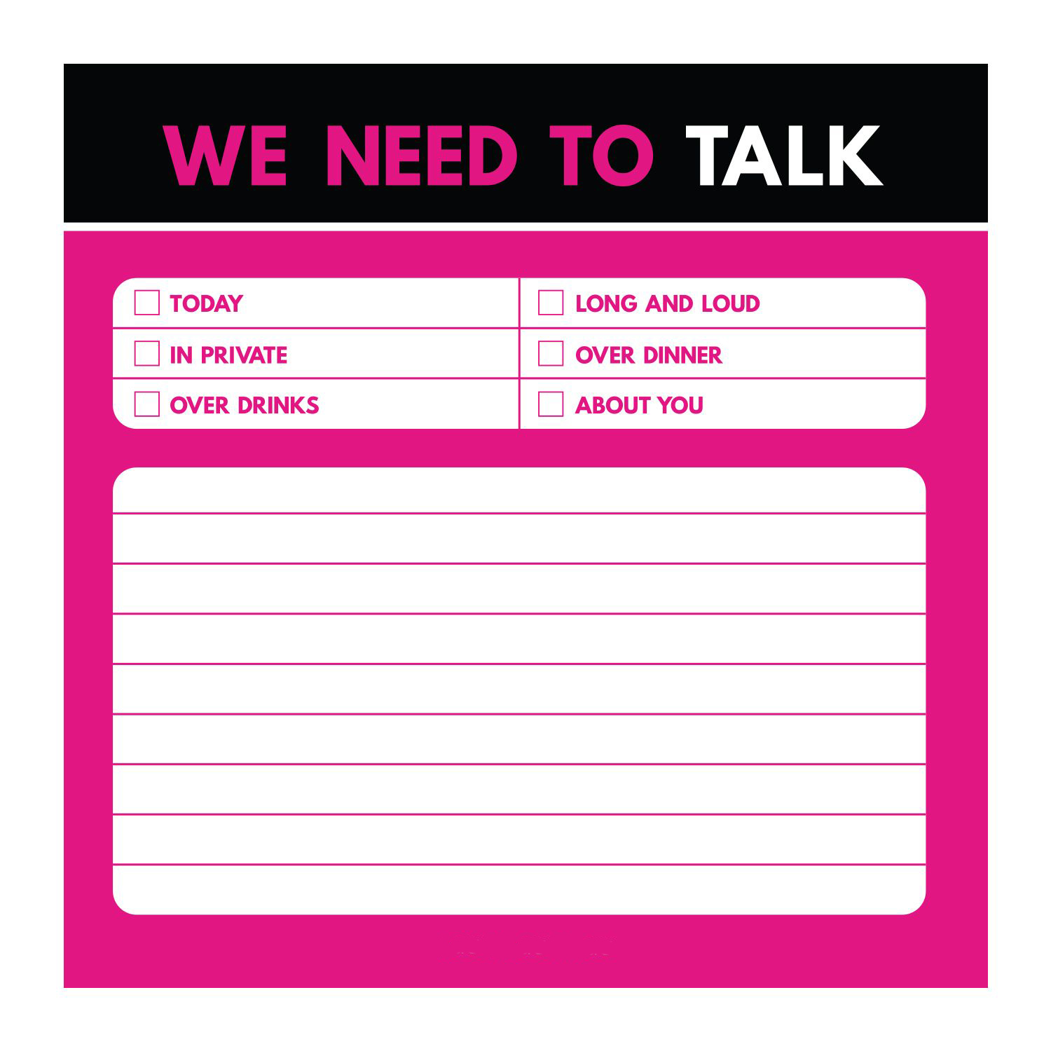 We Need To Talk Funny Post It Notes - TGI Found It